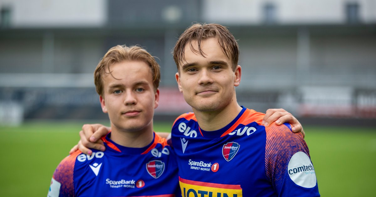 Brødrene Holtung på banen samtidig / Sandefjord
